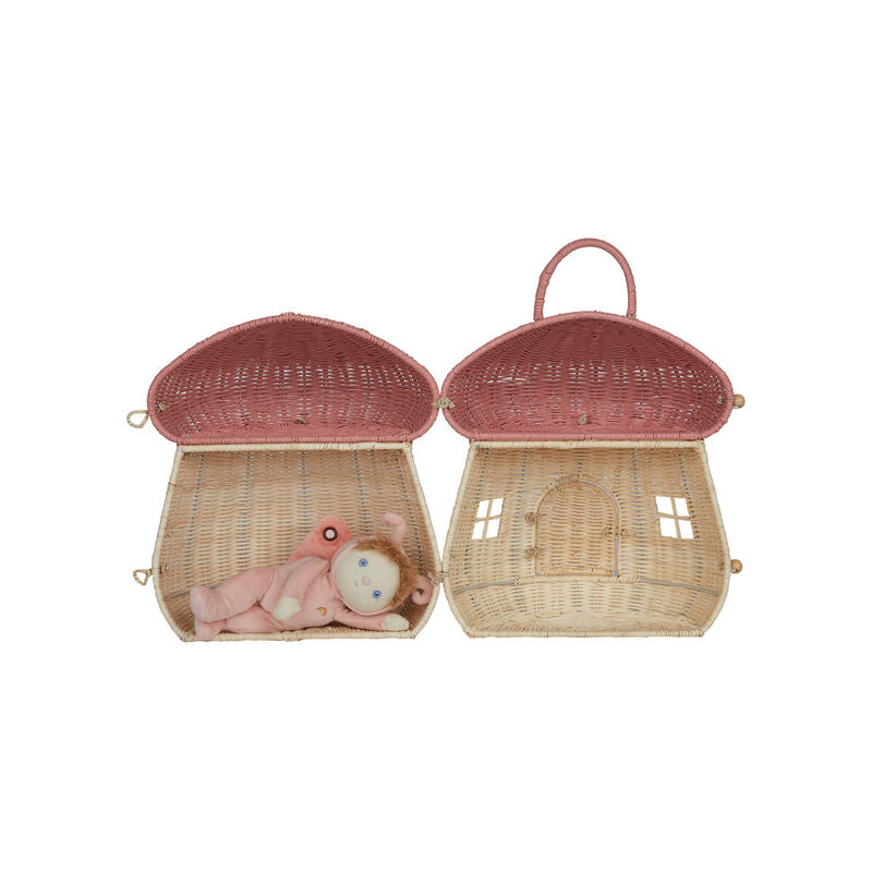Olli Ella Mushroom Doll House Toadstool Musk Pink: LAST ONE – Ruby & Grace