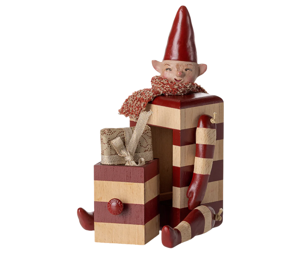 Maileg Christmas Pixy Elf With Drawer Red FW25 NEW ARRIVAL – Ruby & Grace