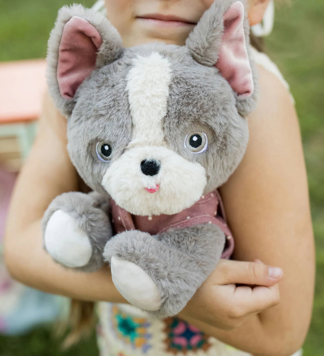 Olli Ella Dinkum Dog Gizmo – Grey Plush Toy 🐾 BACK SOON – Ruby & Grace