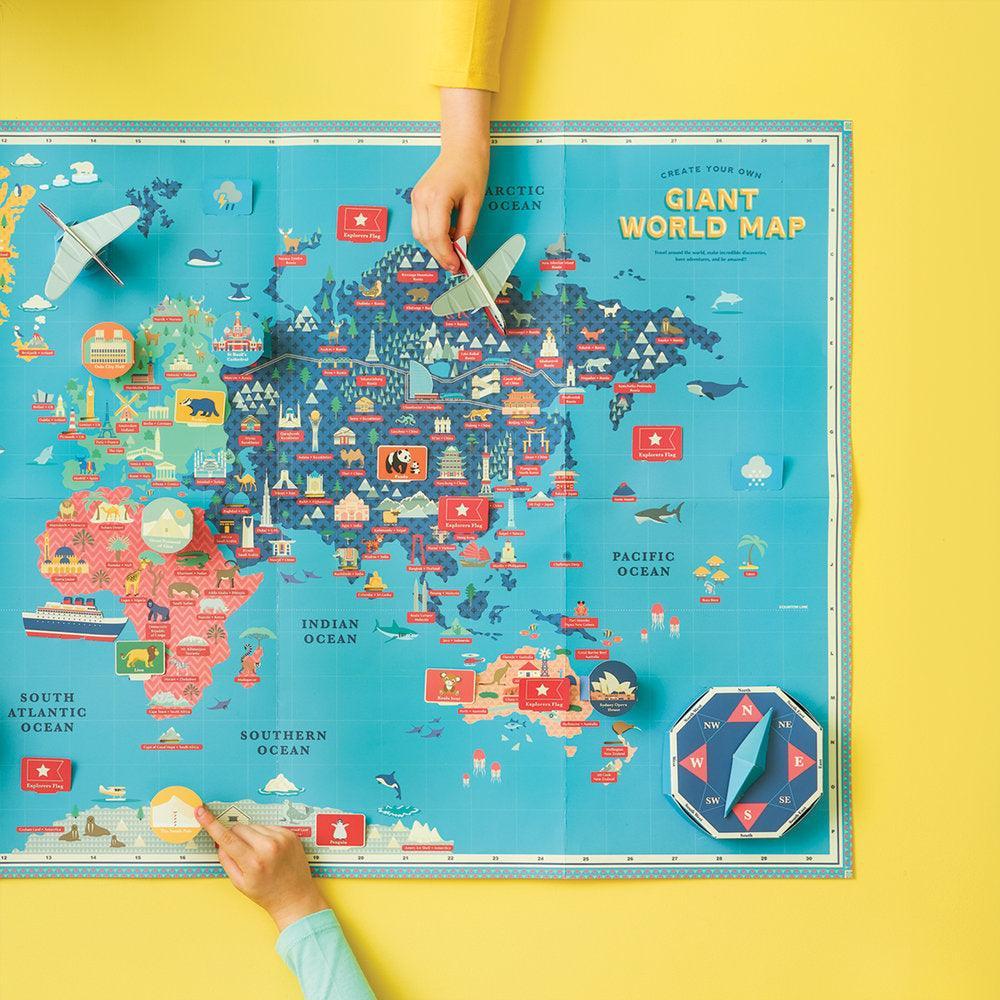 Create Your Own Giant World Map LAST ONE – Ruby & Grace